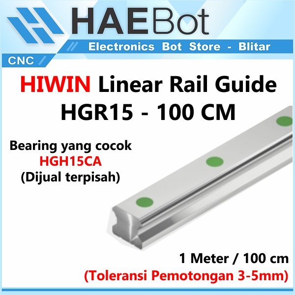 Jual [HAEBOT] HIWIN Linear Guide Rail HGR15R1000C HGR 15 15mm 100cm Rel ...