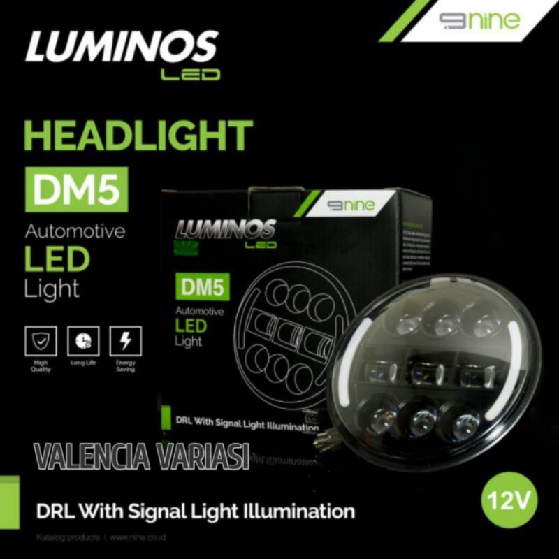 Jual LUMINOS LAMPU LED DM5 DAYMAKER 5,7 INCI HI LOW DRL WHITE SINYAL ...