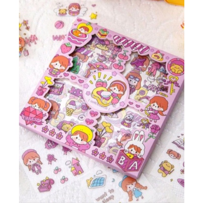 Jual Sticker aesthetic karakter kartun lucu 2D | Shopee Indonesia