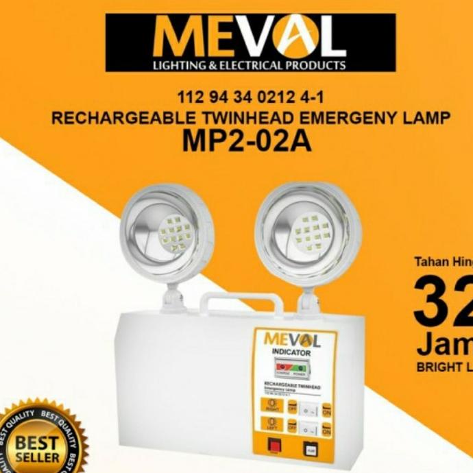 Jual LAMPU EMERGENCY TWIN HEAD MEVAL | Shopee Indonesia