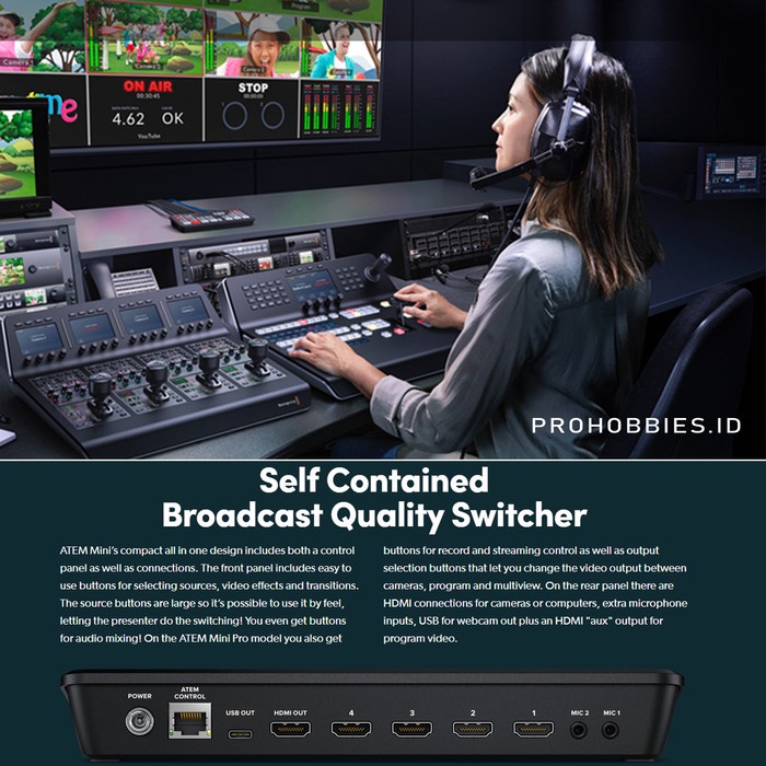 Jual BLACKMAGIC DESIGN ATEM MINI HDMI LIVE STREAM SWITCHER ORIGINAL ...