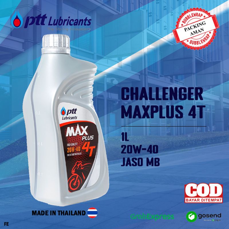 Jual PTT Lubricant MAX PLUS 4T SAE 20W40 - OLI MOTOR 4T API SF 1L | Shopee Indonesia
