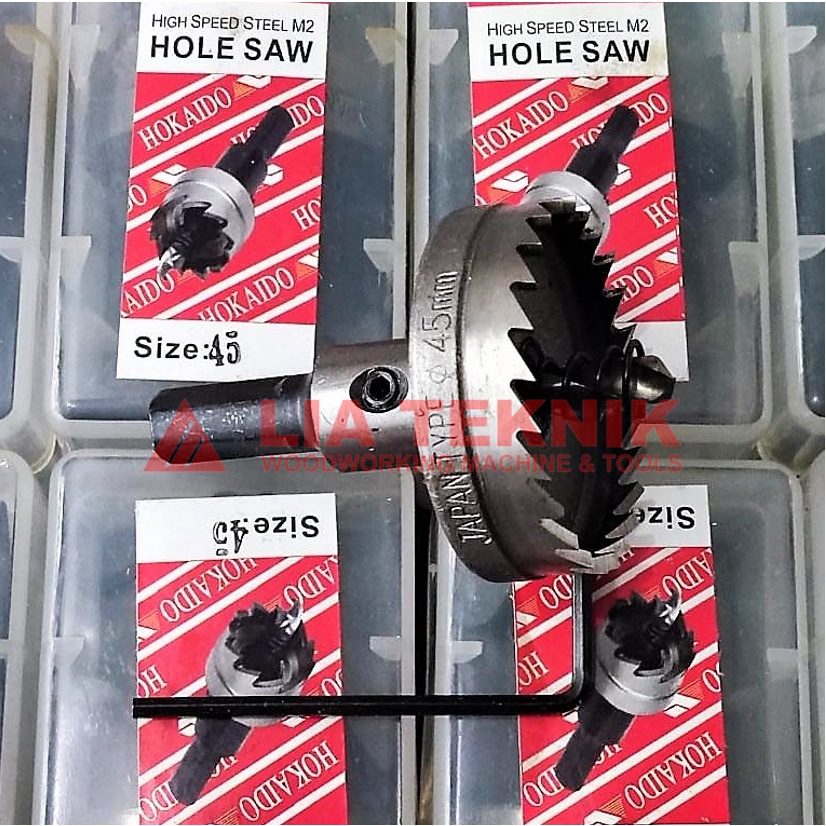 Jual Hole Saw / Mata Bor Besi Hokkaido 45 mm HSS (High Speed Steel ...