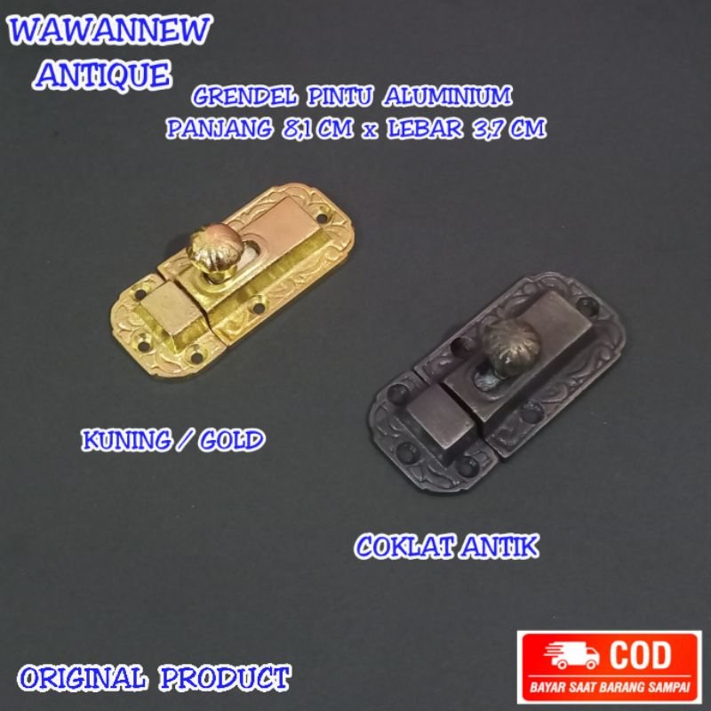 Jual Grendel Kunci Slot Jendela Pintu Rumah Aluminium Antik Motif Ukir ...