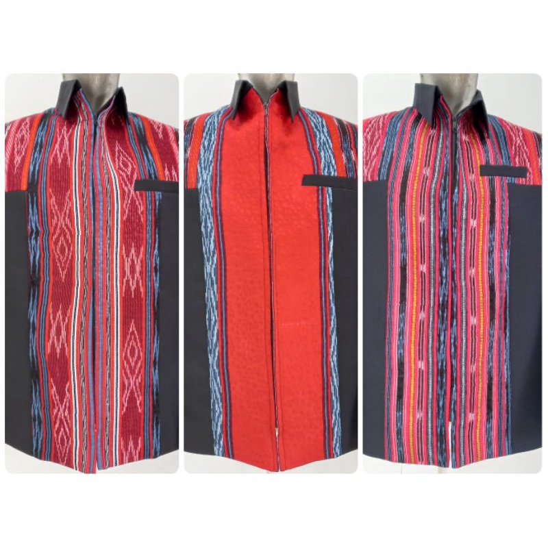 Jual Jas jaket ulos/ jas jaket motif ulos Sumatera / Jas semi jaket ...
