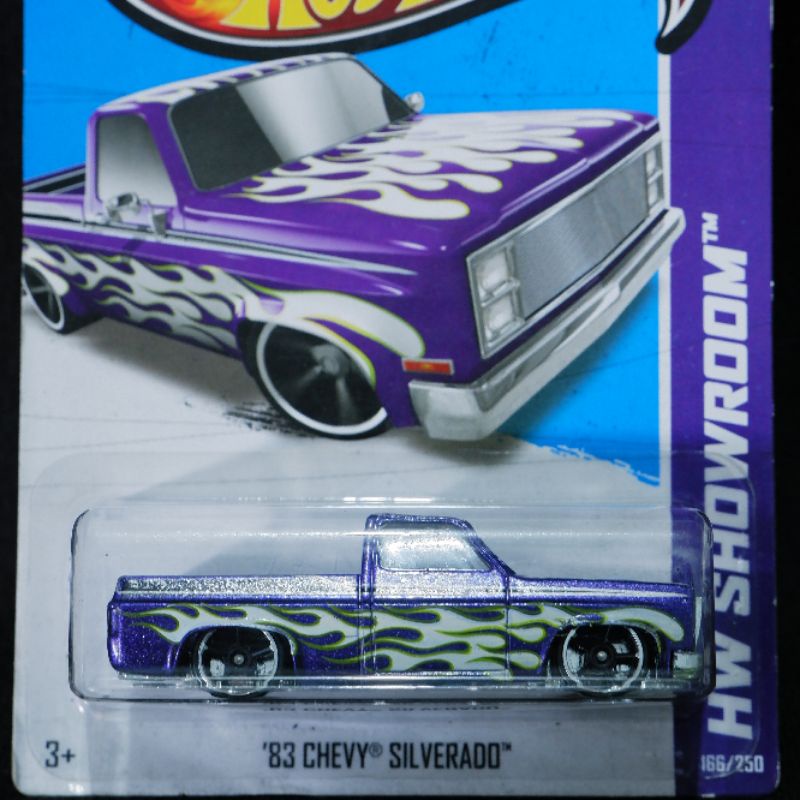 Jual Diecast Mobil Hot Wheels '83 Chevy Silverado Ungu Api Purple Flame ...