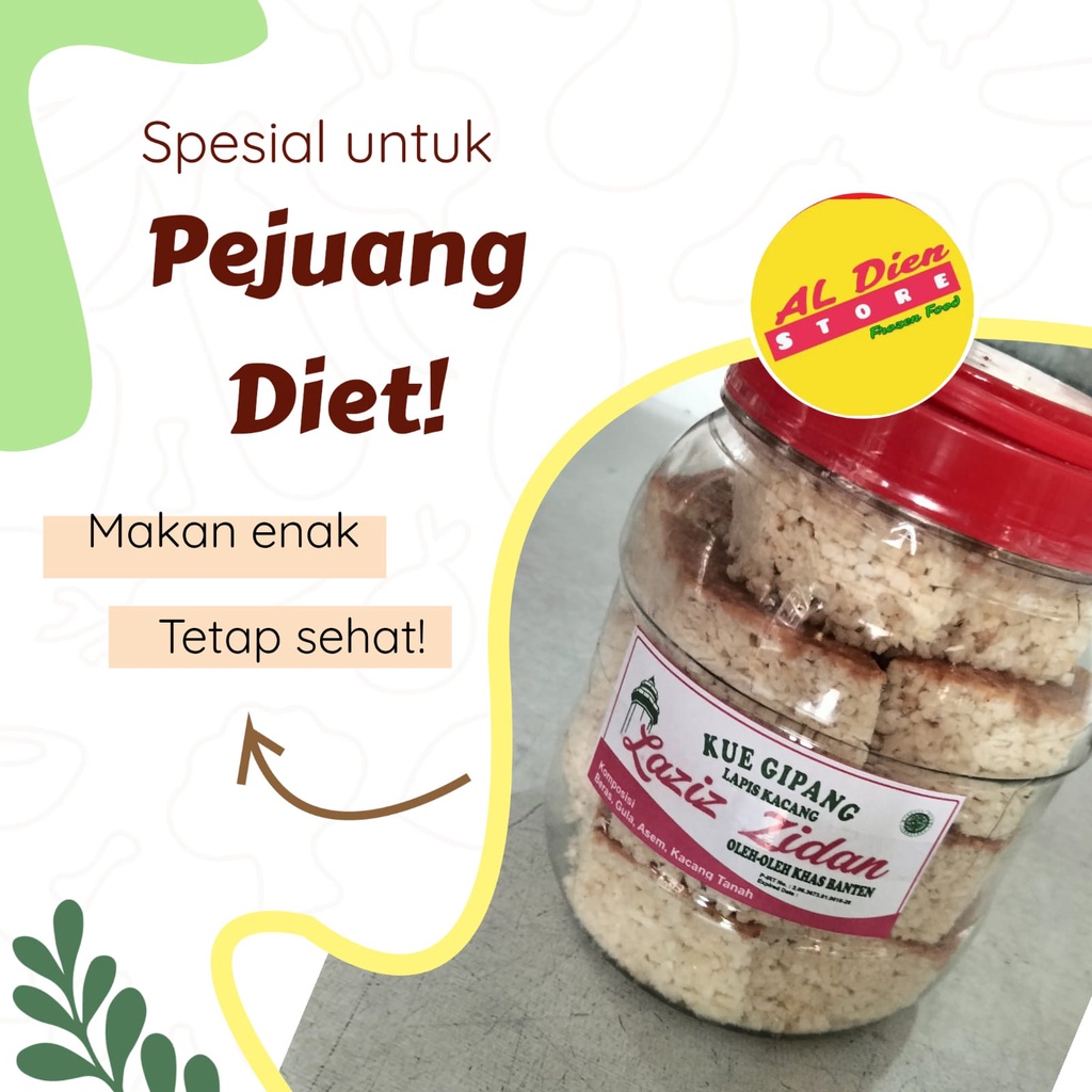 Jual Kue Gipang Lapis Kacang Kemasan Toples Manis Legit Khas Tradisional Snack Shopee Indonesia