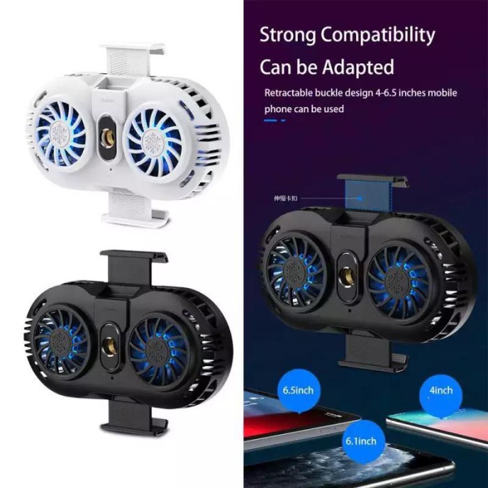 Jual Docking Ah-102 Cooling Radiator Double Fan Universal Mobile Phone ...