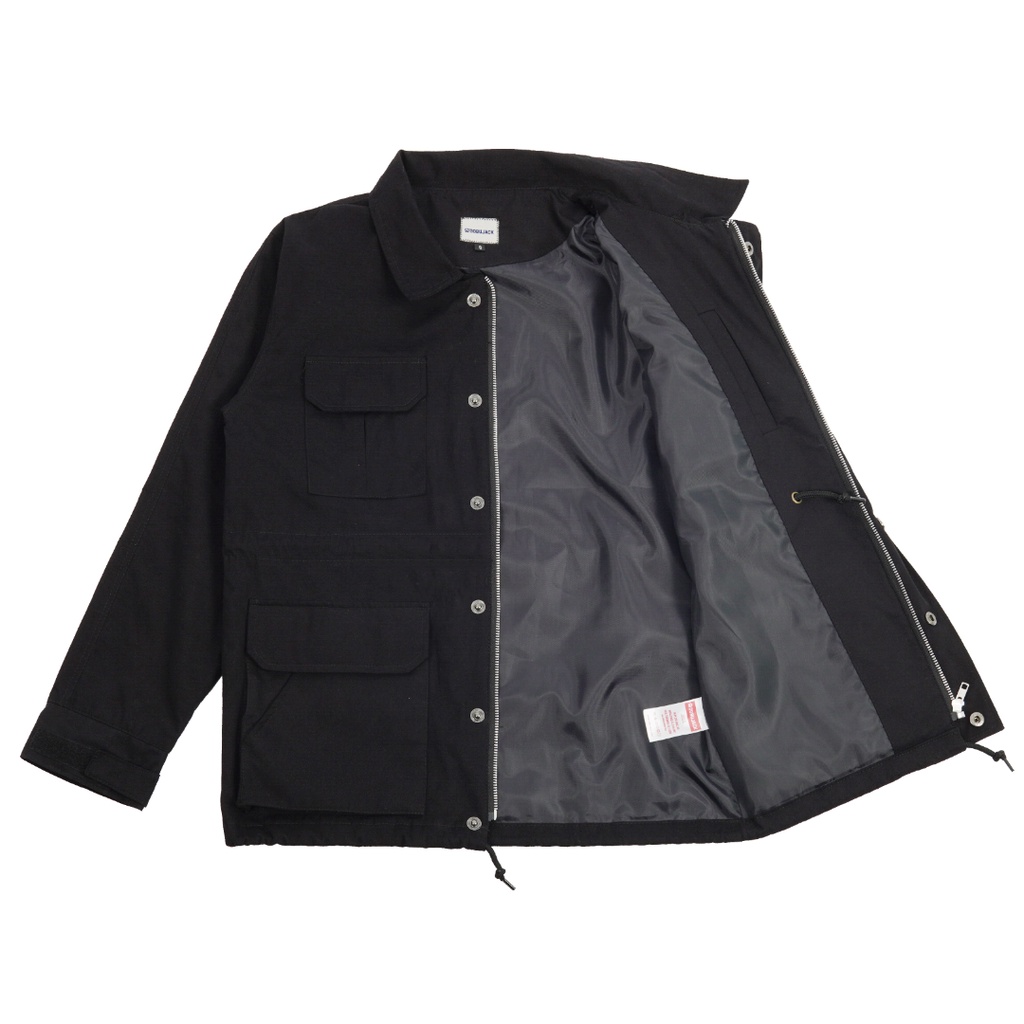 Jual Dobujack Semi Parka Jacket Tiny Black | Shopee Indonesia