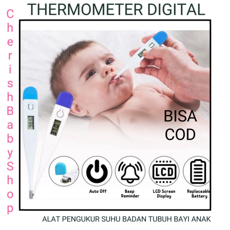 Jual Thermometer Digital Alat Pengukur Suhu Badan Tubuh Bayi Baby Anak ...