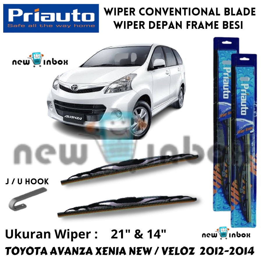 Jual Wiper Depan Priauto Conventional Avanza Xenia New / Veloz 2012-2014 Sepasang 21"&14 ...