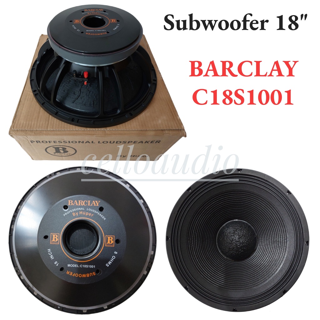 Jual Speaker Komponen 18 Inch Huper BARCLAY C18S1001 Subwoofer 18 ...
