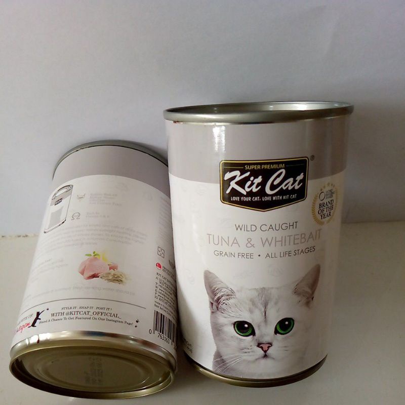 Jual Makanan Basah kucing Kit cat kaleng 400gr - Tuna & whitebait ...