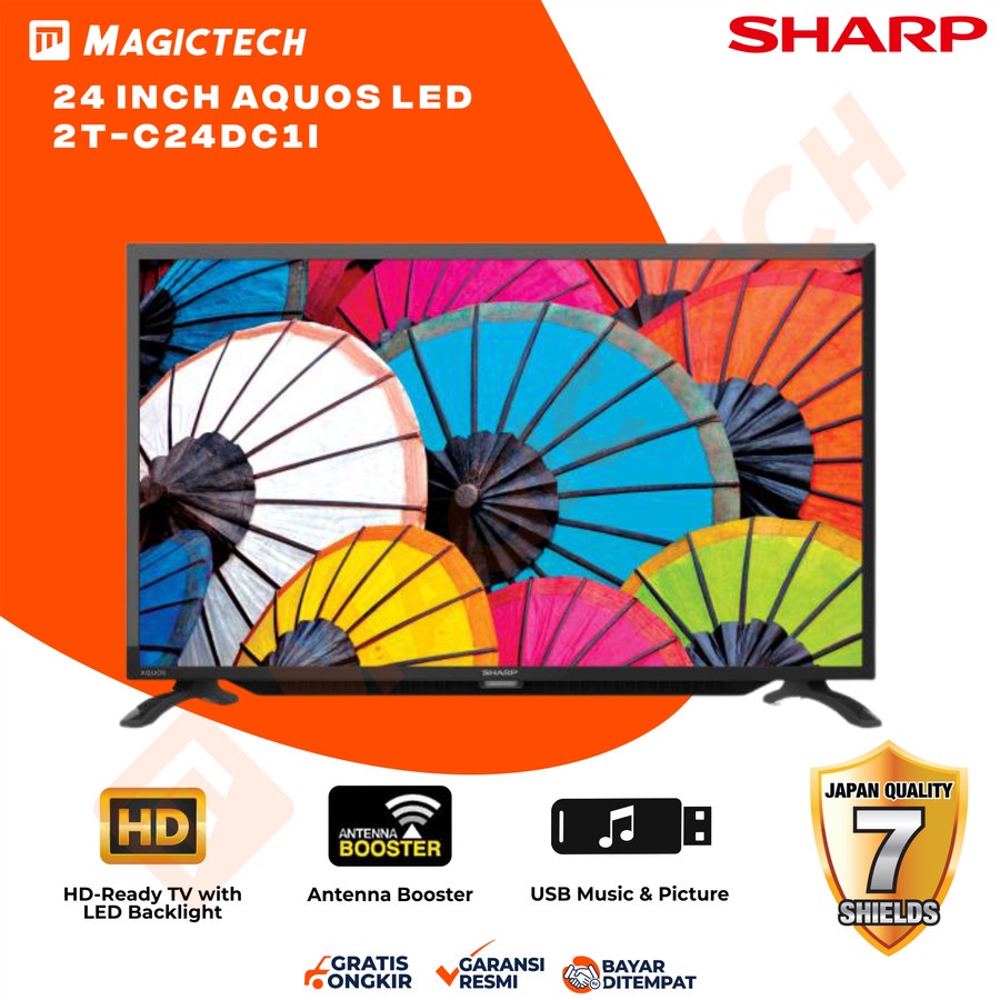 Jual TV LED SHARP AQUOS 24 INCH / 24" 2T-C24GD15001i DIGITAL TV | Shopee Indonesia