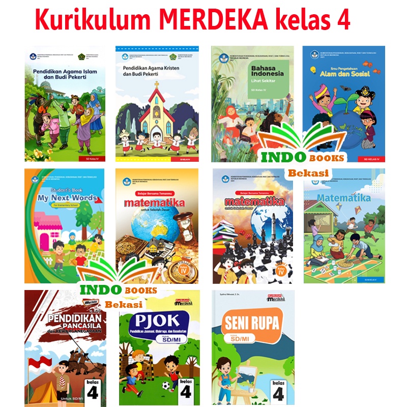 Jual Buku Kelas 4 SD Kurikulum Merdeka - KEMENDIKBUDRISTEK | Shopee ...