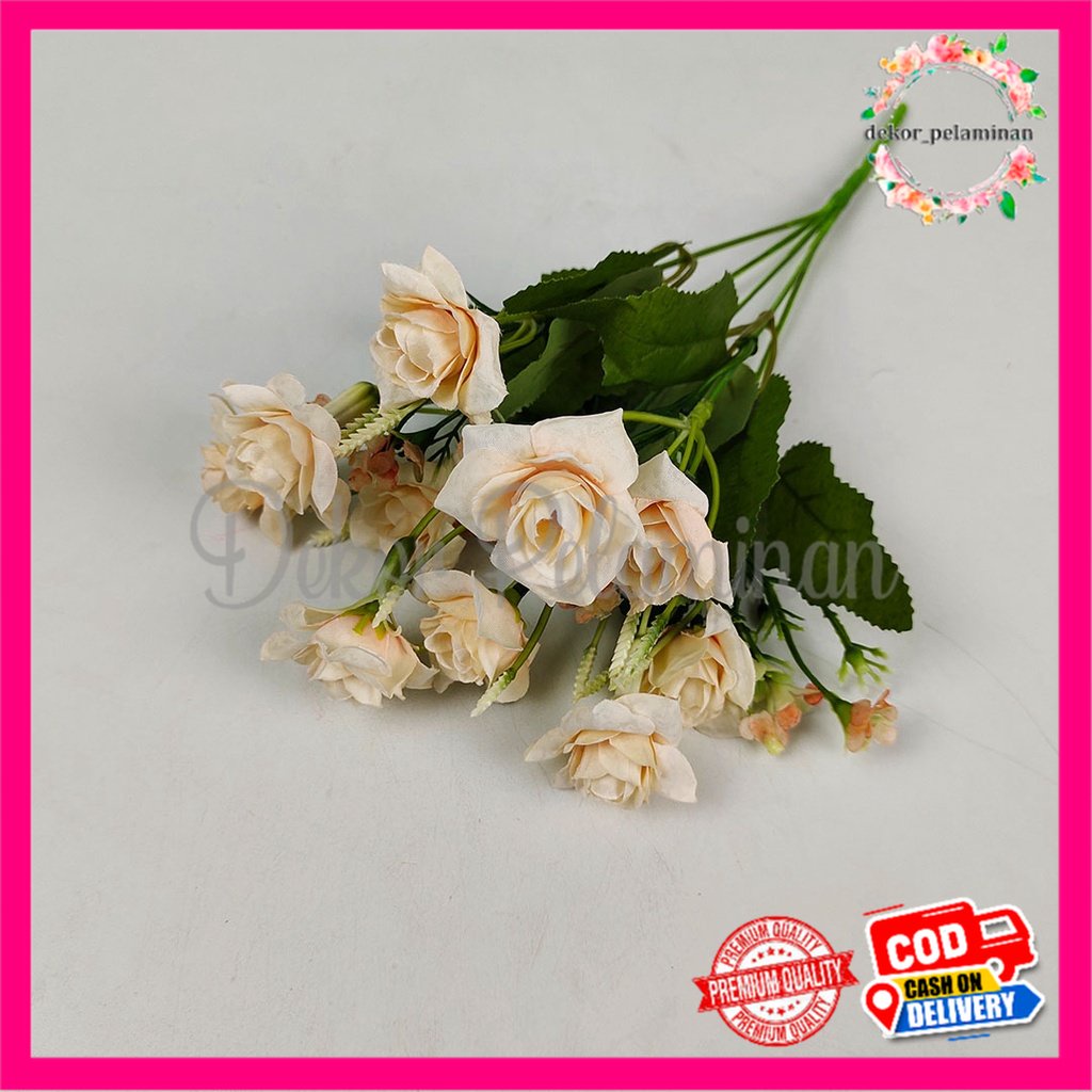 Jual Bunga Mini Rose Panca Warna Cabang 5 Bunga Mawar Mini - bunga ...