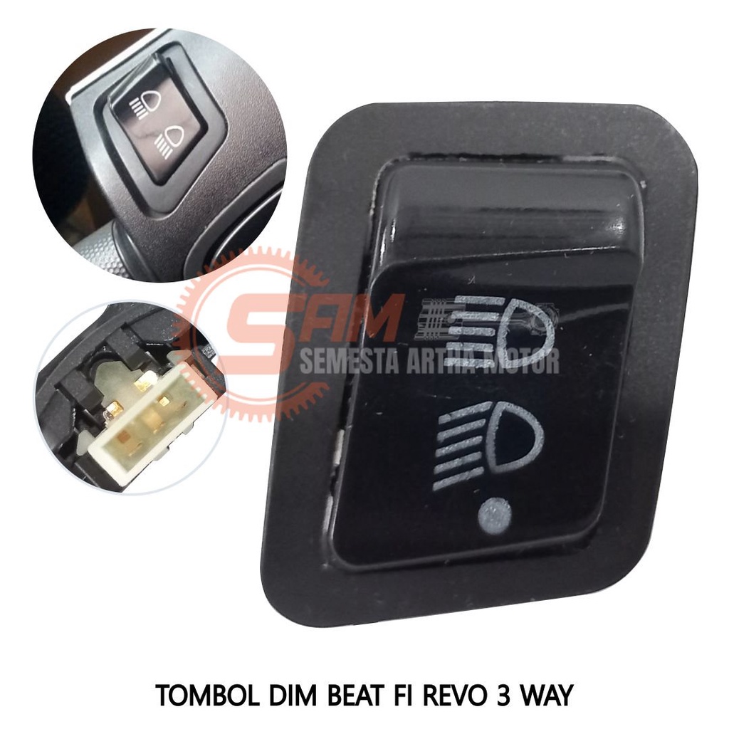 Jual Tombol 3 Way Saklar Lampu Dim Off Beat Fi Scoopy New Blade Vario ...