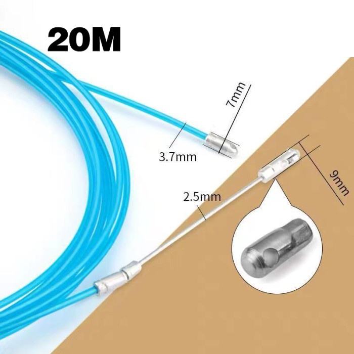 Jual Nylon Cable Puller Penarik Kabel Trekper Kabel 15 20 Meter Kuning ...