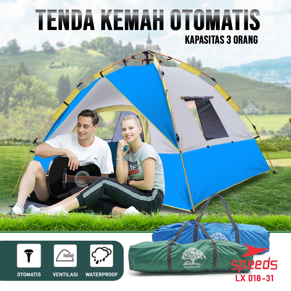 Jual SPEEDS Tenda Camping Lipat 1-2 Orang Tenda Gunung Tenda Manual ...