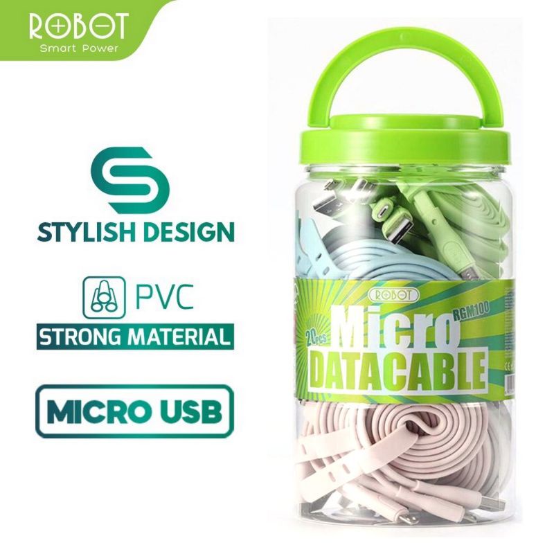 Jual Kabel Robot RGM100 Micro fast charging Original (isi 20pcs ...