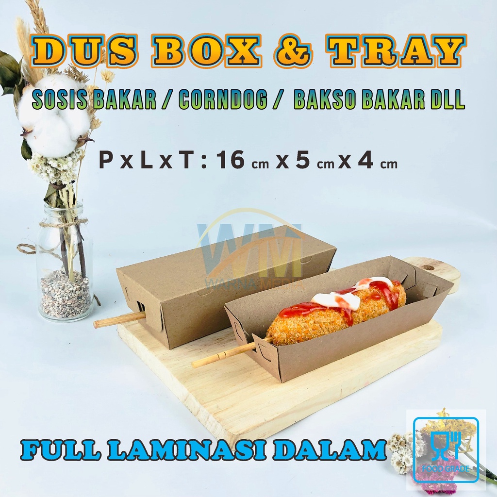 Jual DUS SOSIS BAKAR / PAPER TRAY SOSIS BAKAR / TRAY HOTANG / TRAY LONG ...