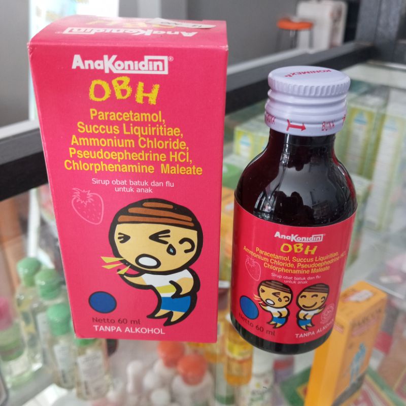 Jual ANAKONIDIN OBH SIRUP 60 ML II BATUK PILEK ANAK RASA STRAWBERRY ...