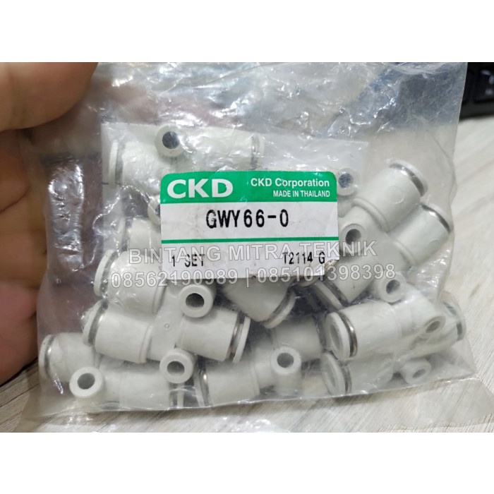 Jual FITTING Y CKD GWY66-0 CKD GWT 66-0 SELANG 6 MM x 6 MM x 6 MM | Shopee Indonesia