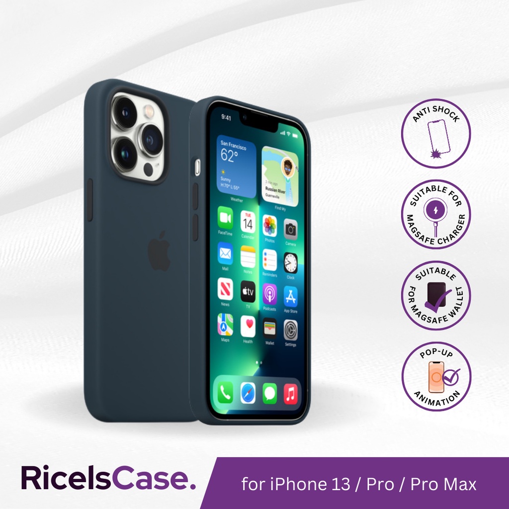 Jual Silicone iPhone Case with MagSafe Pop-up Animation for iPhone 13 ...
