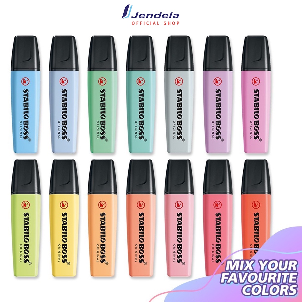 Jual Highlighter Stabilo BOSS Pastel Neon Colour Textliner Harga Satuan ...