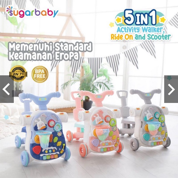 Jual Sugarbaby 5in1 Activity Walker Ride On and Scooter/scooter anak ...