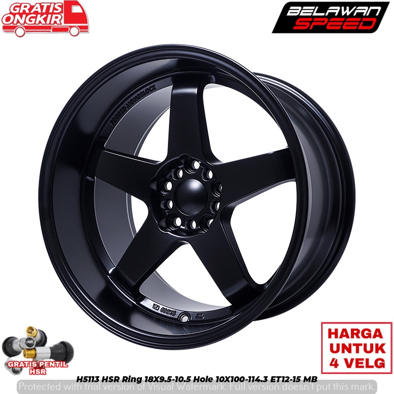 Jual VELG MOBIL RACING PELEK PELAK MODIFIKASI RING 18 HSR H5113 PCD 5X100/114,3 UNTUK CRV HRV ...