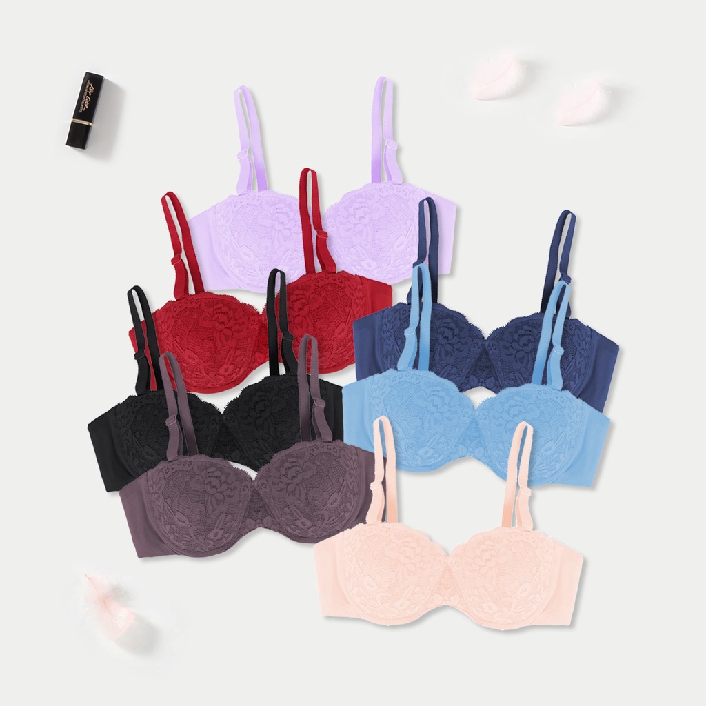 Jual The Brahouse 1/2 Cup B Padded Lace Bra B01-1361B | Shopee Indonesia