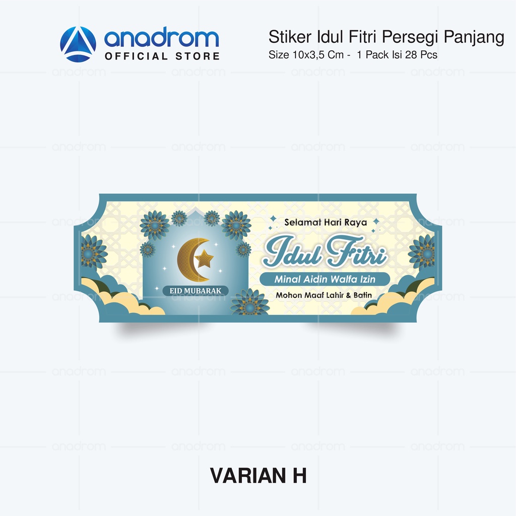 Jual Sticker Label Idul Fitri Persegi Panjang | Sticker Ucapan Lebaran ...