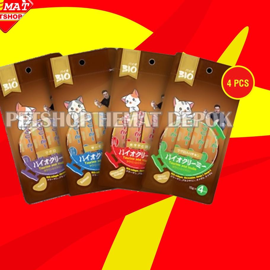 Jual HND844 Snack Kucing BIO CREAMY TREAT 60gr ^^ | Shopee Indonesia