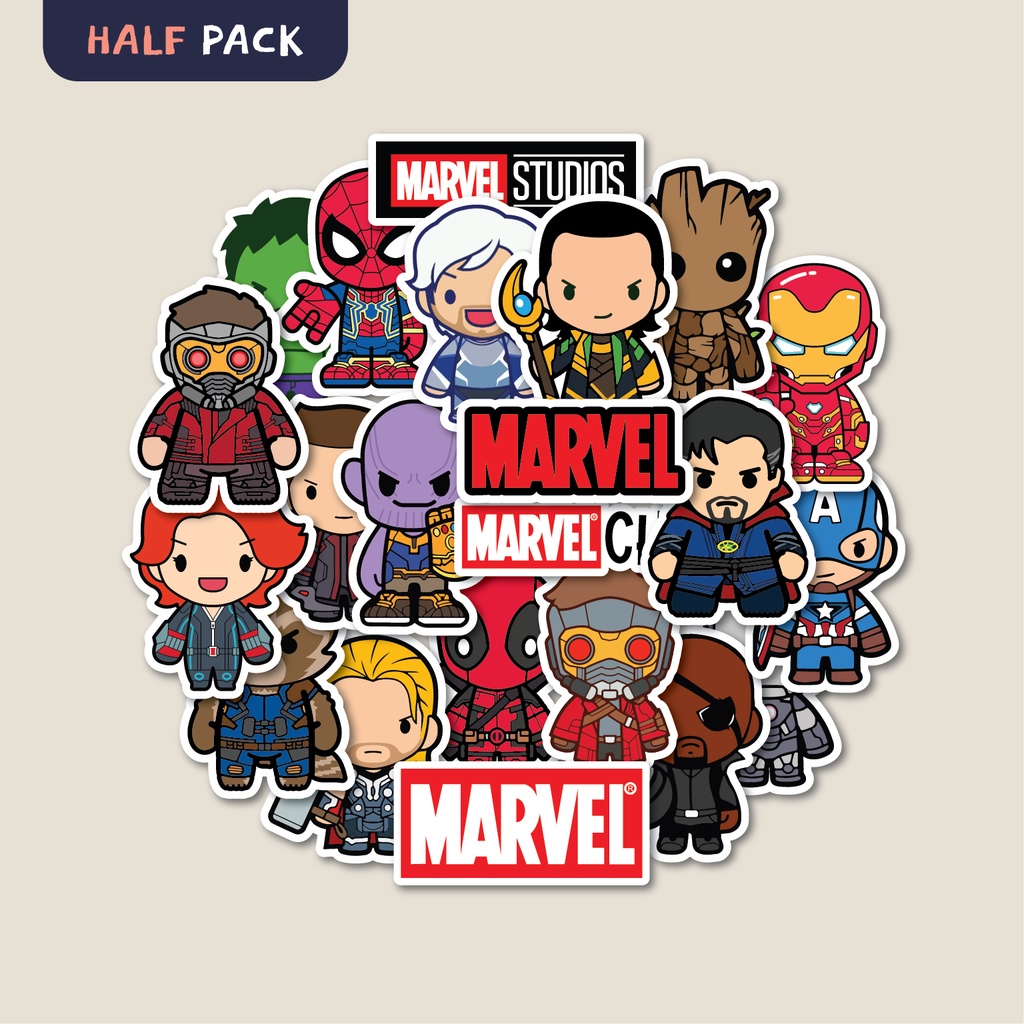 Jual STICKER PACK MARVEL CHIBI | STICKER TUMBLER | STIKER LAPTOP KOPER ...