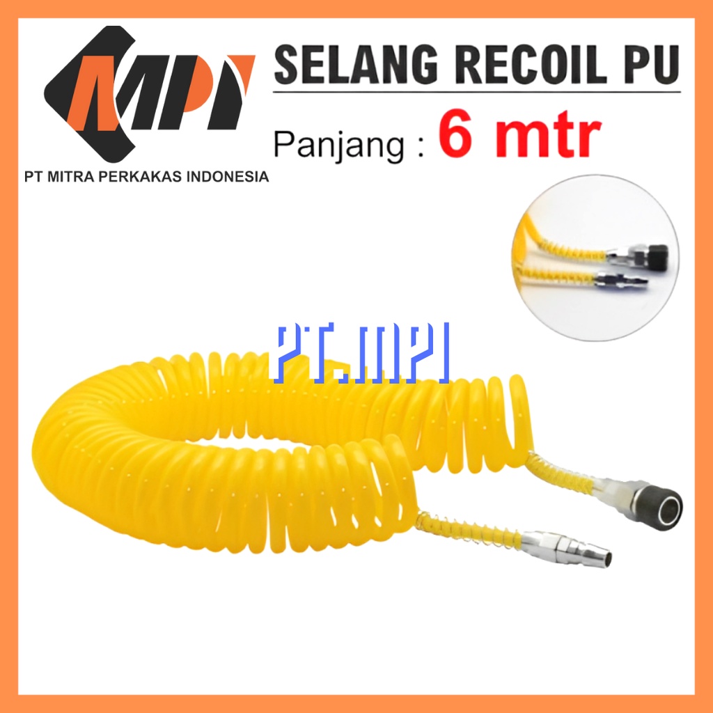 Jual Selang Angin Kompresor PU Aldo Compressor Recoil Hose 6 Meter ...
