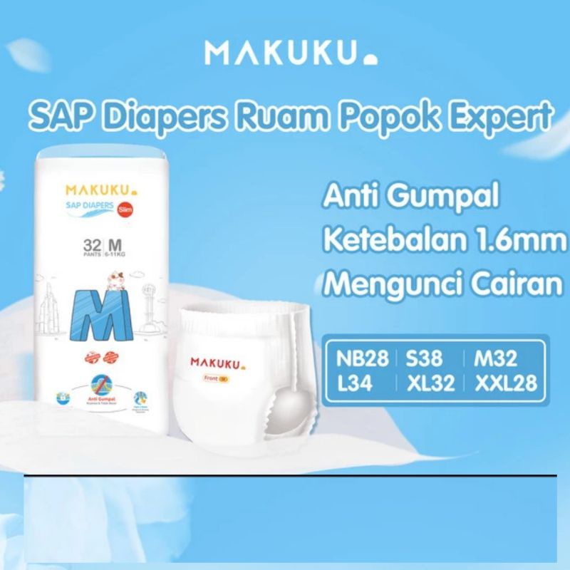 Jual Makuku SAP Diapers Slim Pant | Shopee Indonesia