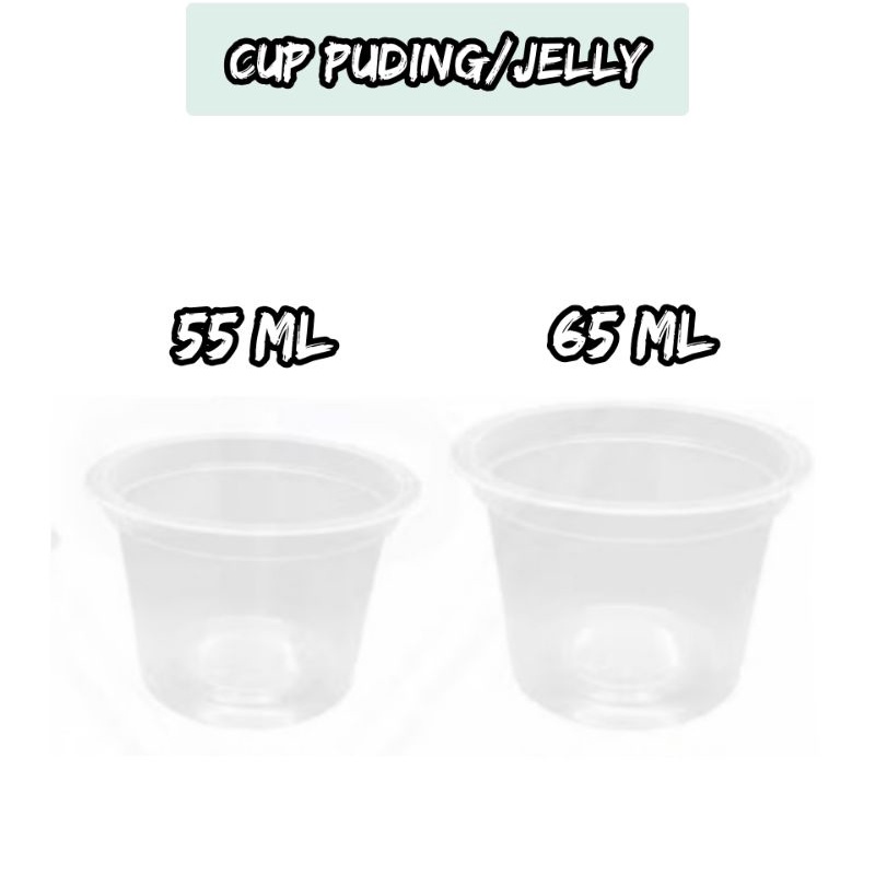 Jual Cup Jelly/Pudding Ukuran 55ML, 50ML, 65 ML (1 Bks :50 pcs) | Shopee Indonesia