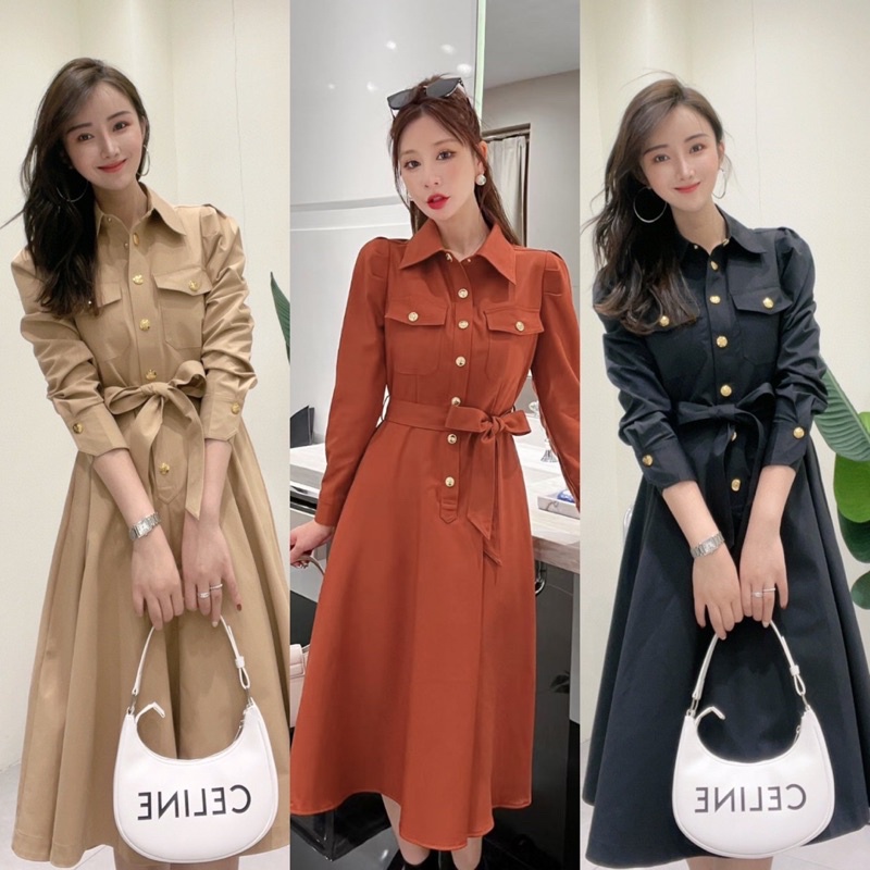 Jual D1114 MAJA KOREAN STYLE VINTAGE MIDI DRESS HIJAB BUSUI SIMPLE ...