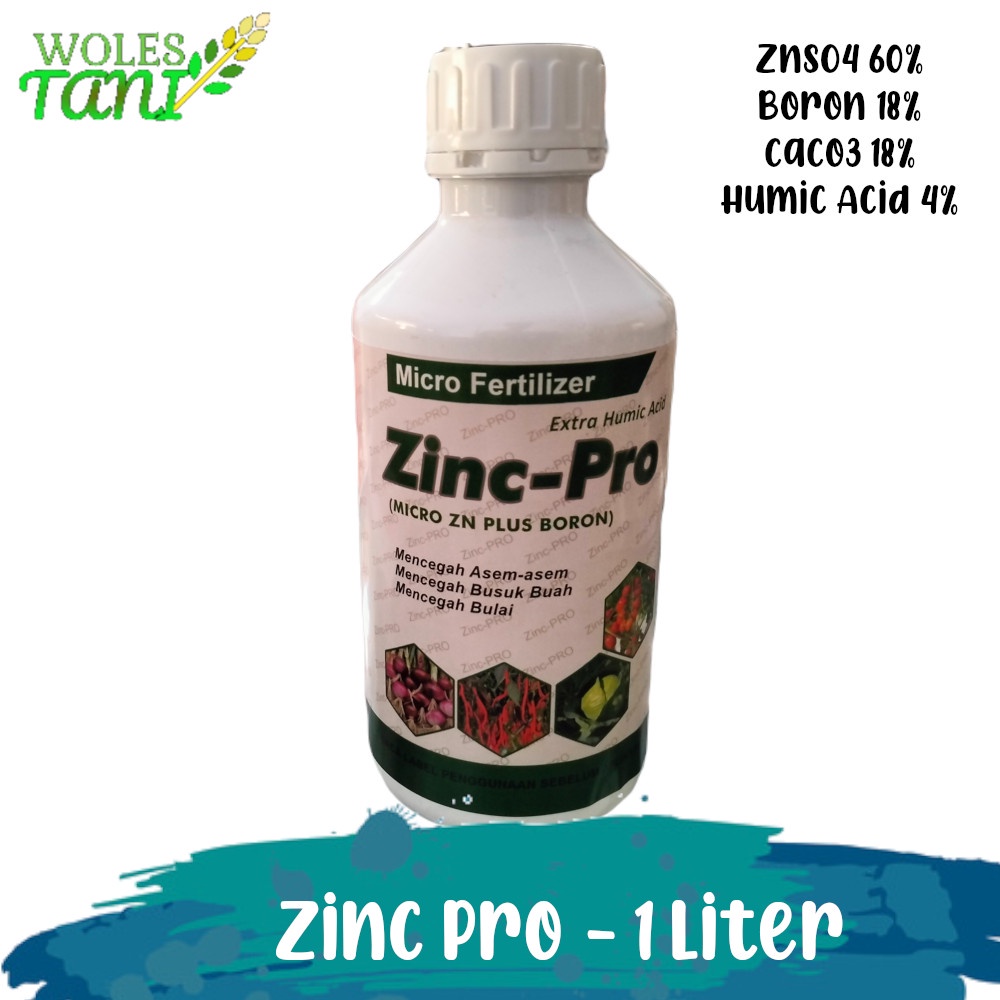Jual Zinc Pro 1 Liter Pupuk Zinc Boron Pencegah AsemAsem Padi | Shopee ...