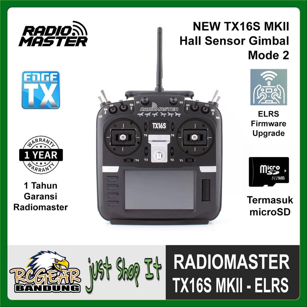 Jual RadioMaster TX16S MKII Mark II Hall Gimbal Radio Transmitter ...