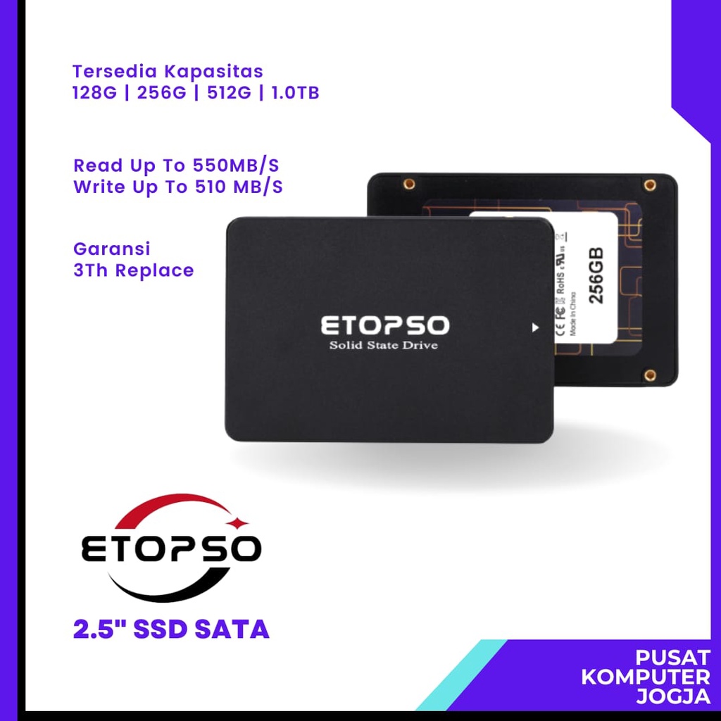 Jual SSD ETOPSO 1 TB 2,5 inch sata III garansi 3th replace | Shopee ...