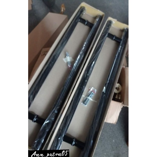 Jual handle pintu baut tembus/handle pintu kaca modle suling full hitam ...
