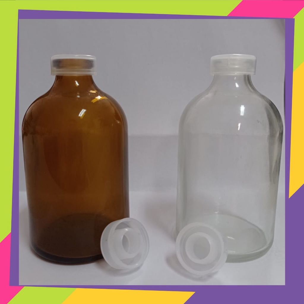 Jual 100ml Vial Coklat dan Bening/30ml Vial Coklat/Botol Kosong ...