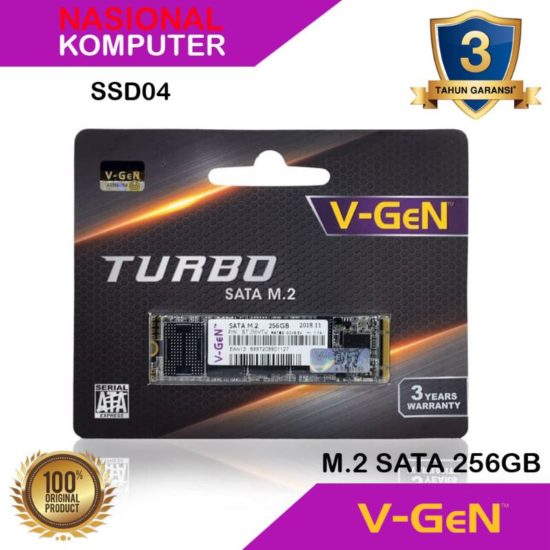 Jual SSD M.2 Sata V-GeN 256 GB Baru Beli belum buka / terpakai | Shopee ...