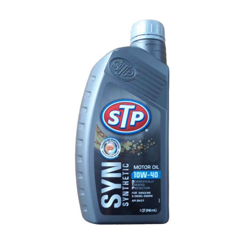 Jual Oli mesin mobil STP synthetic motor oil 10W-40 946ml | Shopee Indonesia