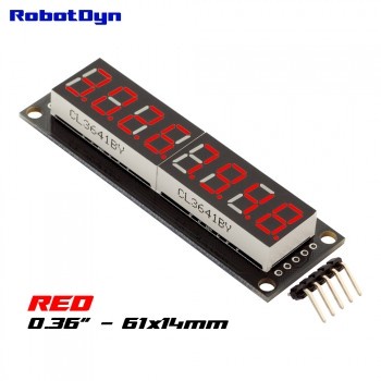 Jual Humi 8-Digit Led Display Tube 7-Segments 74Hc595 Red Color Merah ...