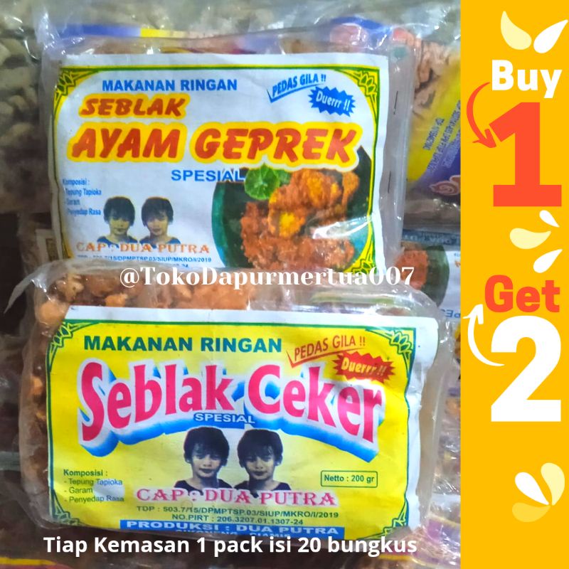 Jual Paket Snack Cemilan Pedas - Seblak Ayam Geprek Pedas dan Seblak ...