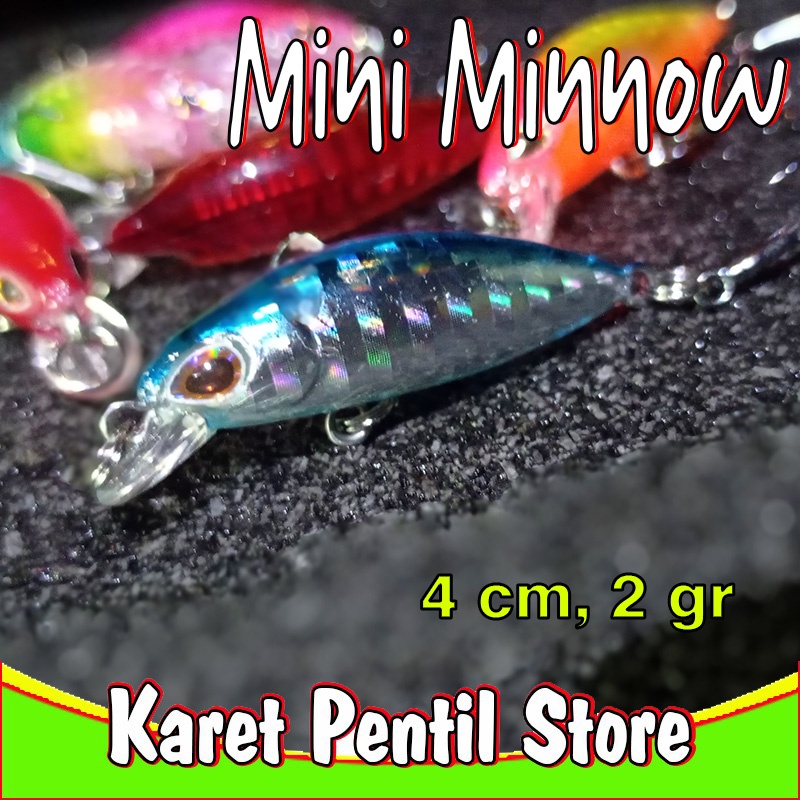 Jual 1 buah mini minnow 4 cm 2 gram | Shopee Indonesia