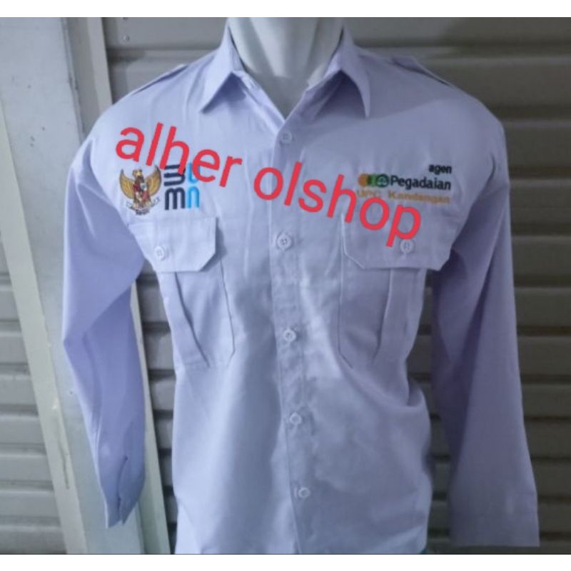 Jual kemeja agen pegadaian baju agen pegadaian seragam agen pegadaian ...